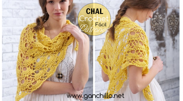 Como Tejer un Chal Sencillo a Crochet - GanchilloGanchillo